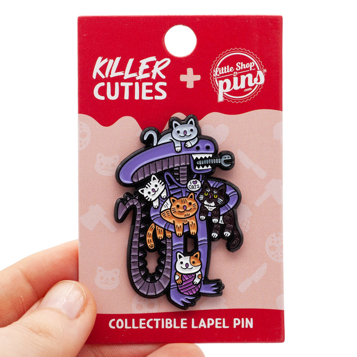 Team Cats Alien Enamel Pin